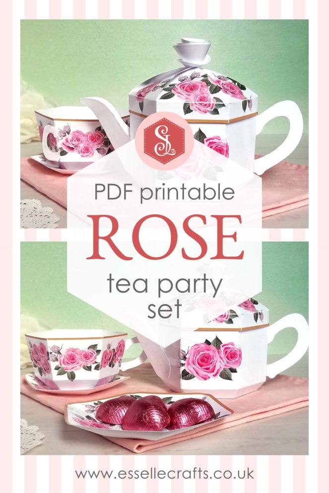 PDF Rose Tea Party Set – Esselle Crafts