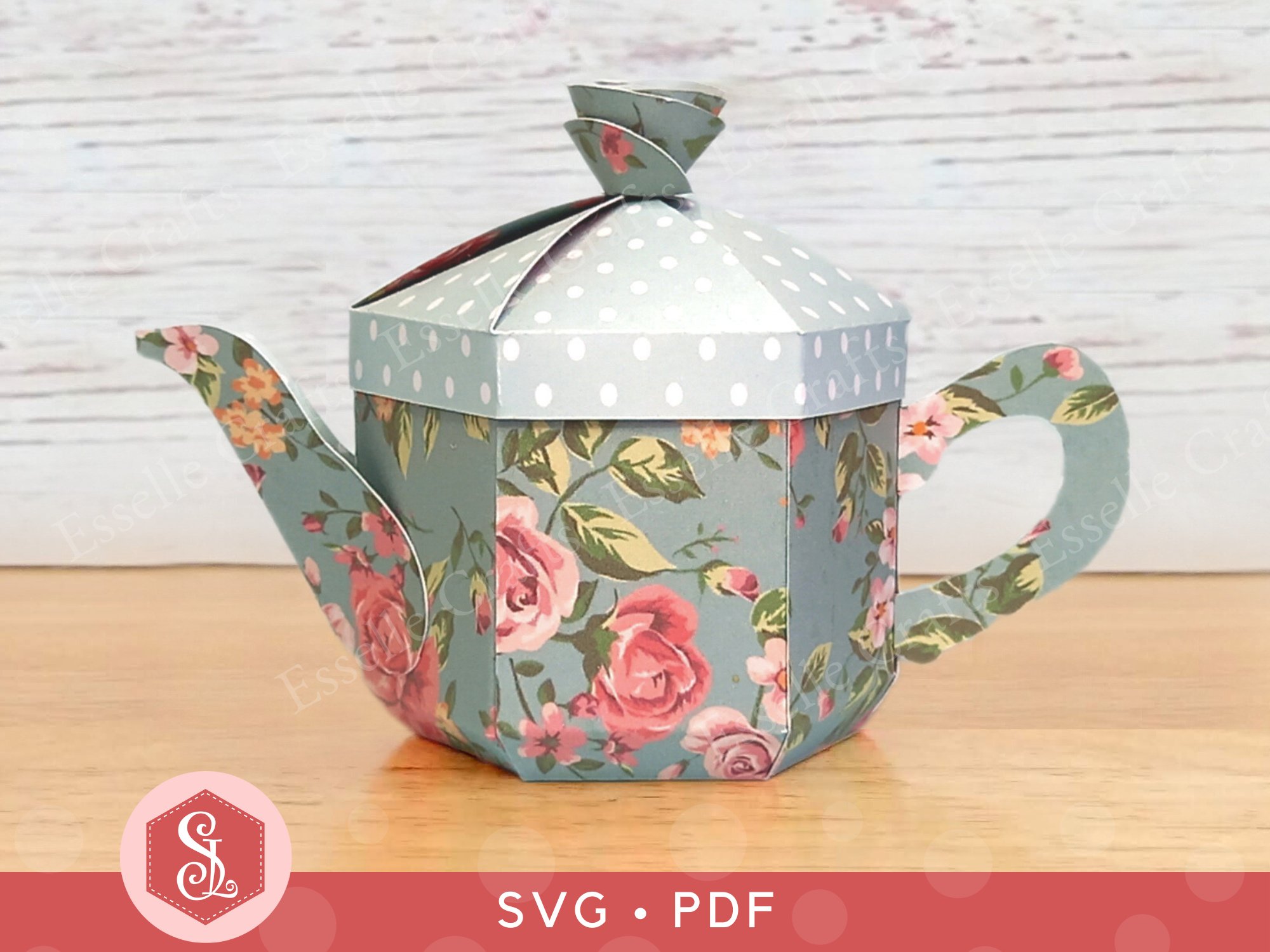Teapot Favour Box – Esselle Crafts