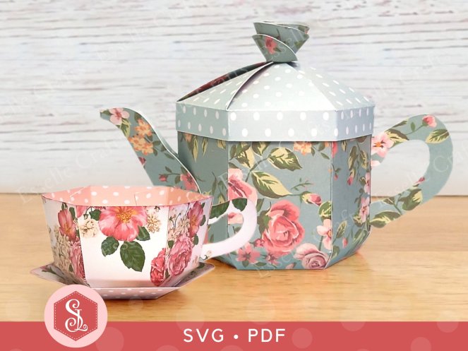 Teapot Favour Box – Esselle Crafts