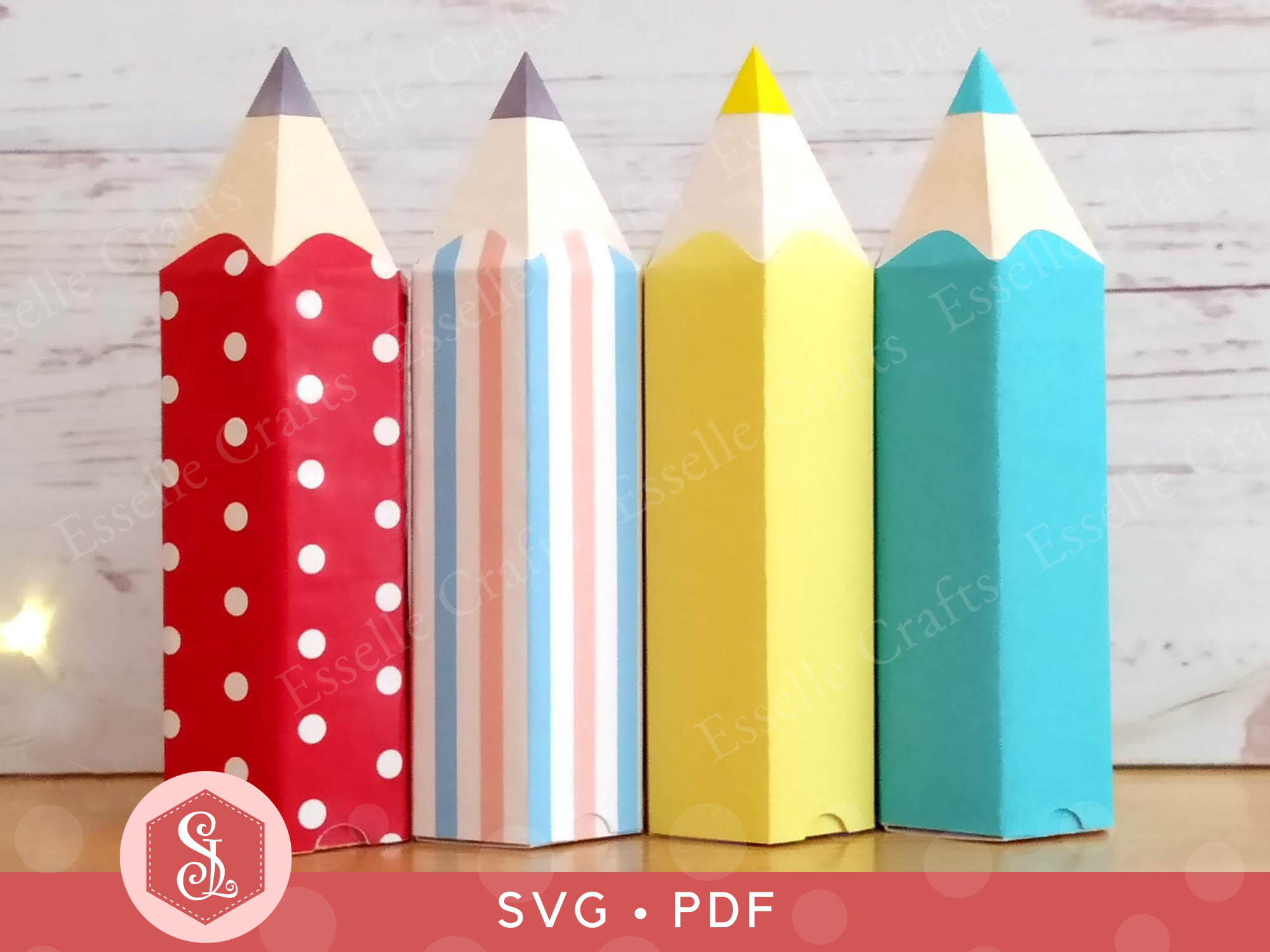 Pencil Favour Boxes – Esselle Crafts