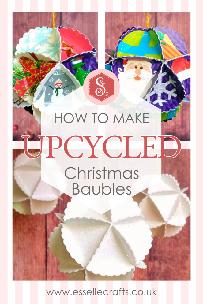 DIY Upcycled Christmas Card Baubles – Esselle Crafts