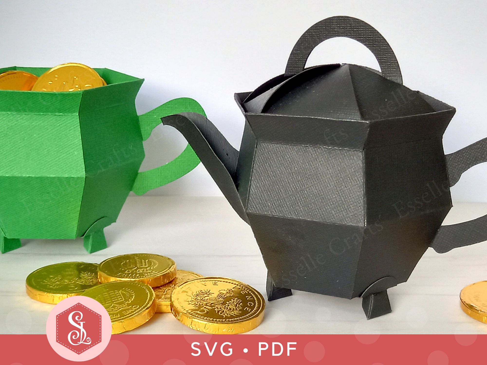 Pot of Gold / Cauldron Teapot Box – Esselle Crafts
