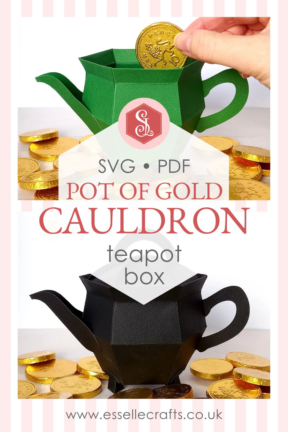Pot of Gold / Cauldron Teapot Box – Esselle Crafts