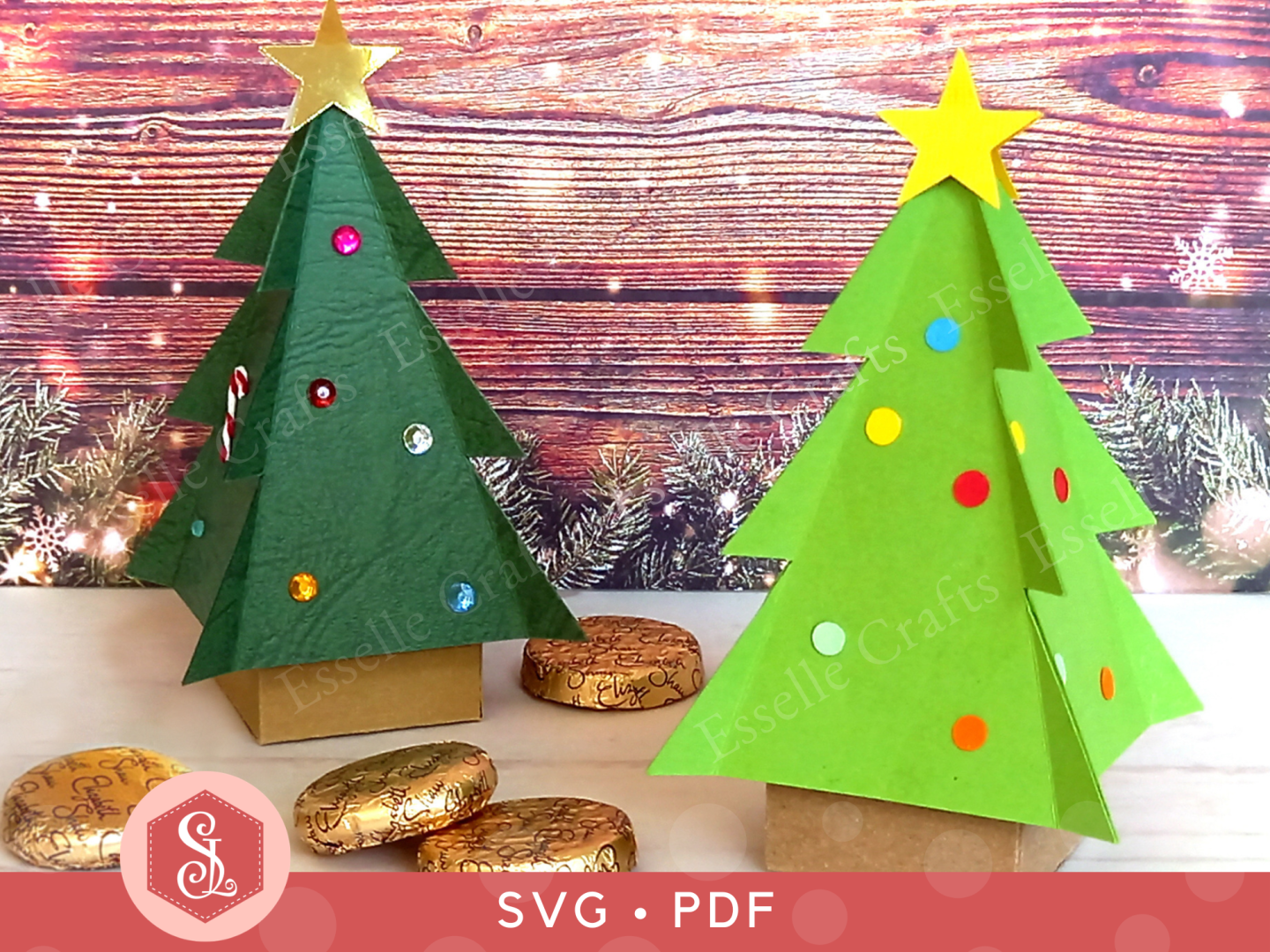 Papercraft Christmas Tree Favour Box – Esselle Crafts